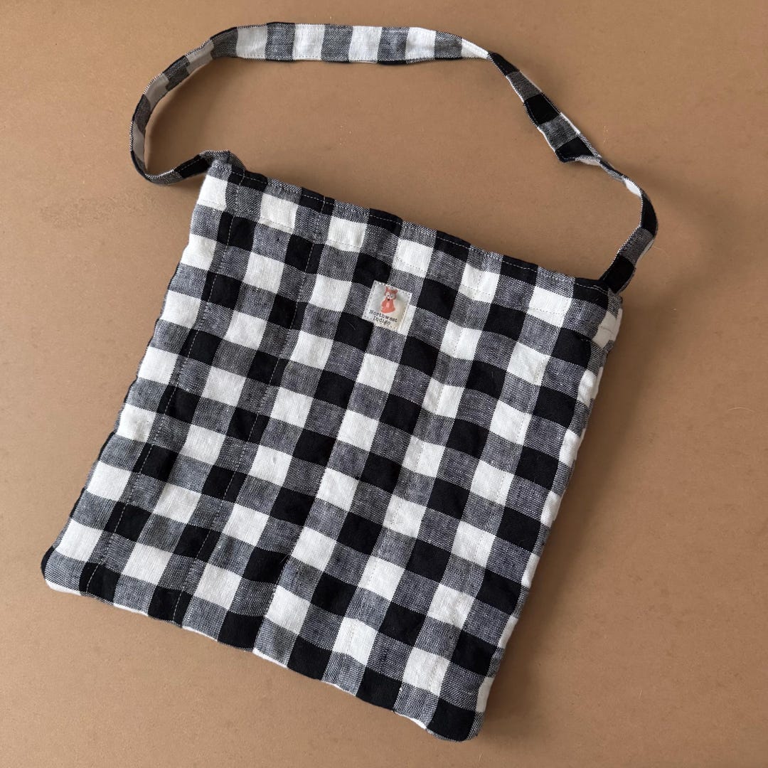 Handmade Linen Buffalo Check Quilted Bag - Etsy