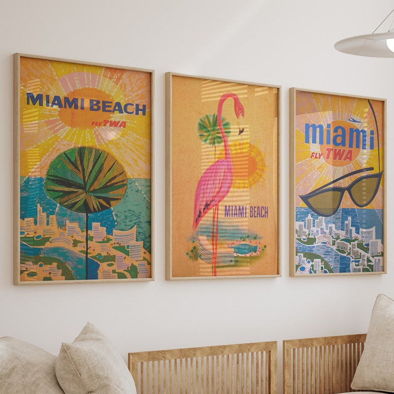 Retro Miami Decor - Etsy