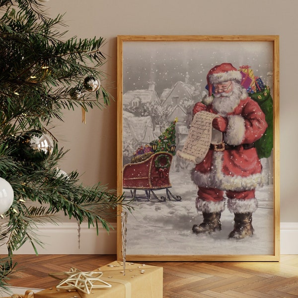 Santa Claus Print - Etsy