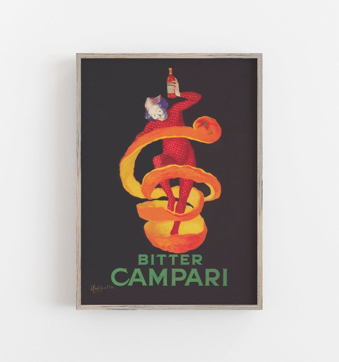 Bitter Campari Art, Bar Cart Decor, Vintage Wall Art, Dark Moody Colors ...
