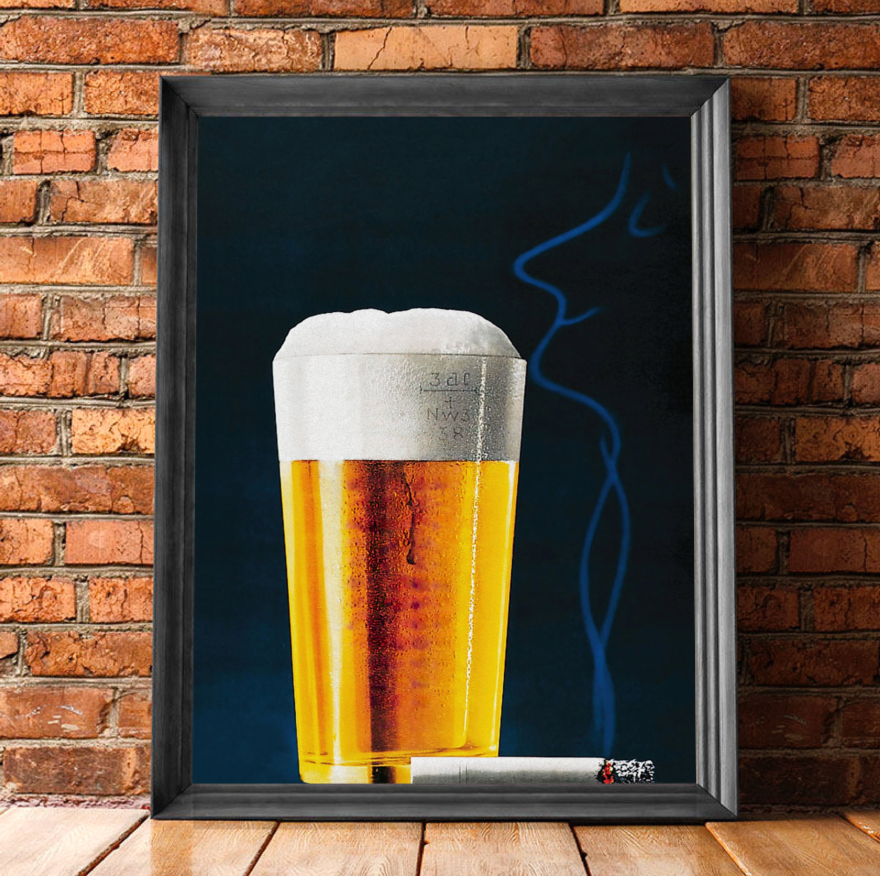 Beer Wall Art Bar Wall Decor Vintage Wall Art Beverage Wall - Etsy