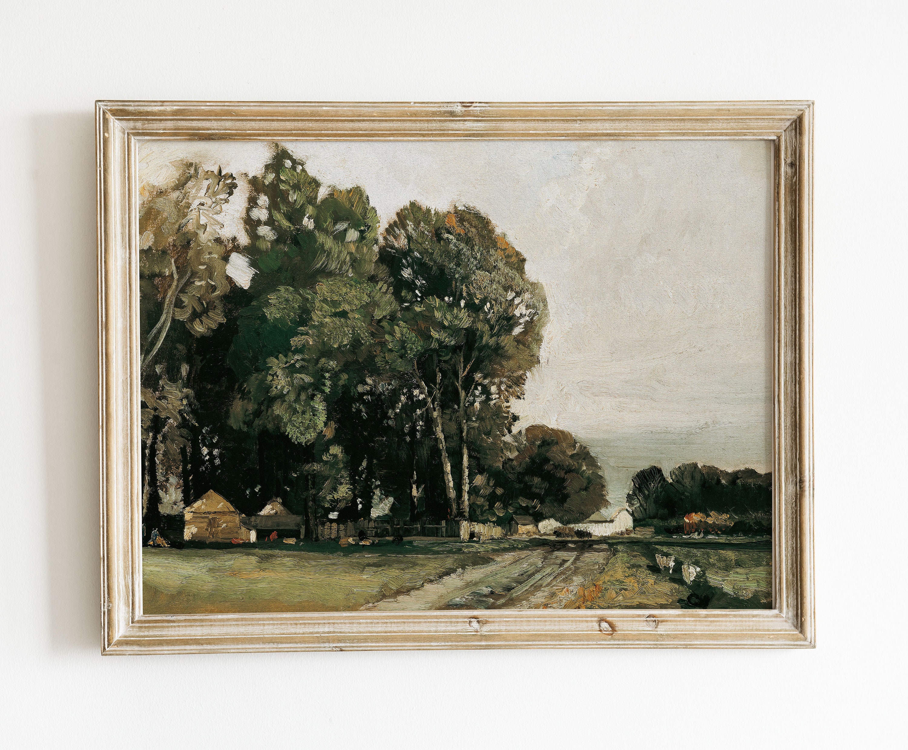 Home Décor Wall Décor Muted Landscape Watercolor Painting Vintage Print ...