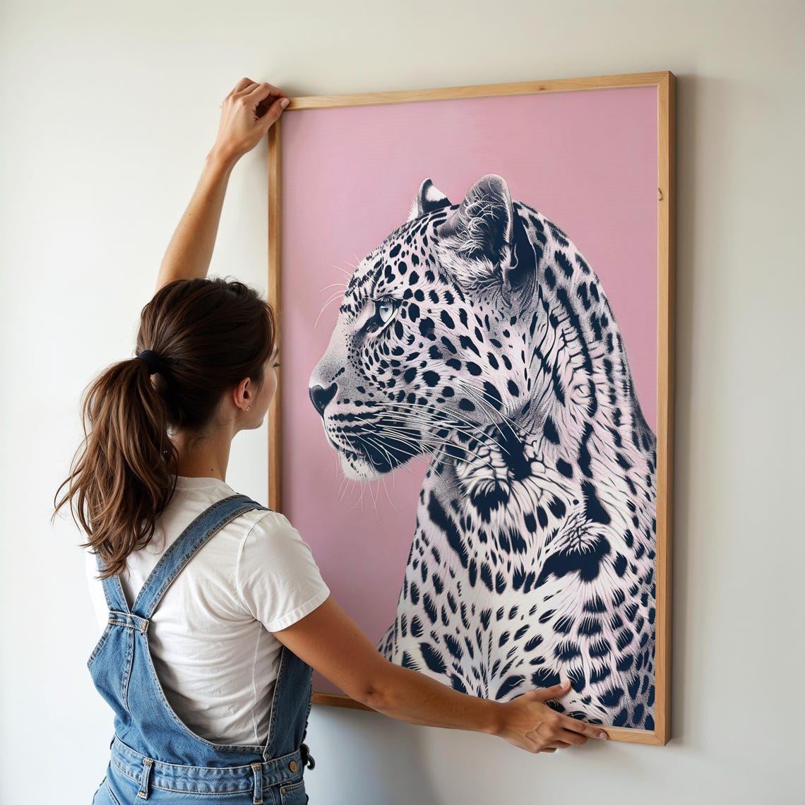 Pink Leopard Art Print: Safari Animal Wall Decor (digital Download) - Etsy