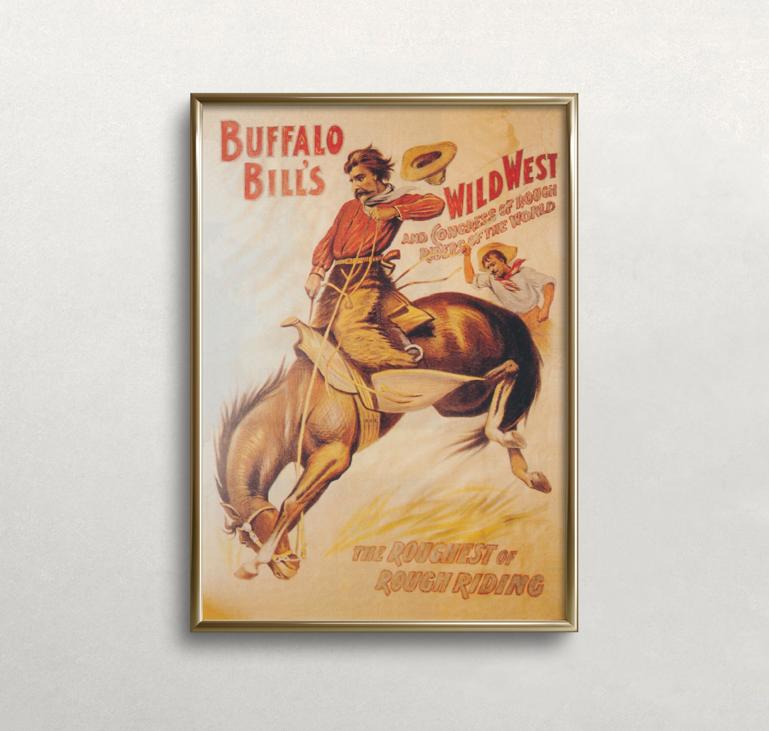 Buffalo Bill Vintage Rodeo Poster: Wild West Show Art (digital Download ...