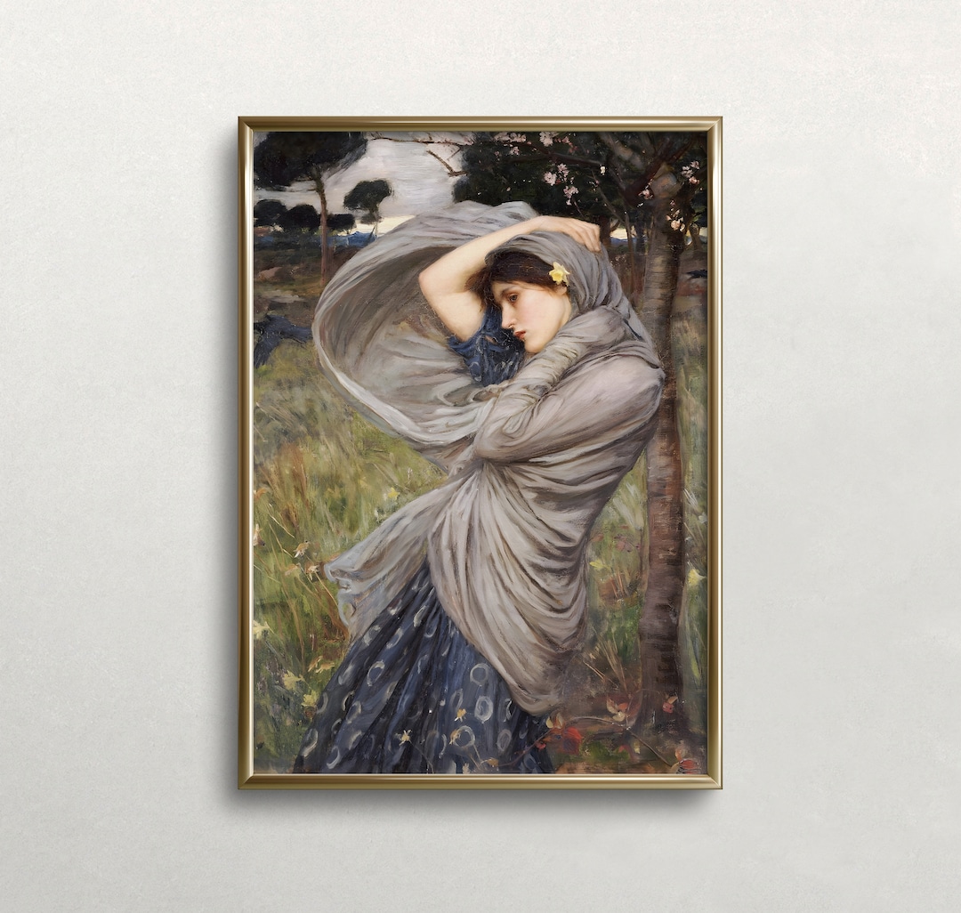 Boreas Woman Portrait Print | Vintage Greek Mythology Wall Art (digital ...