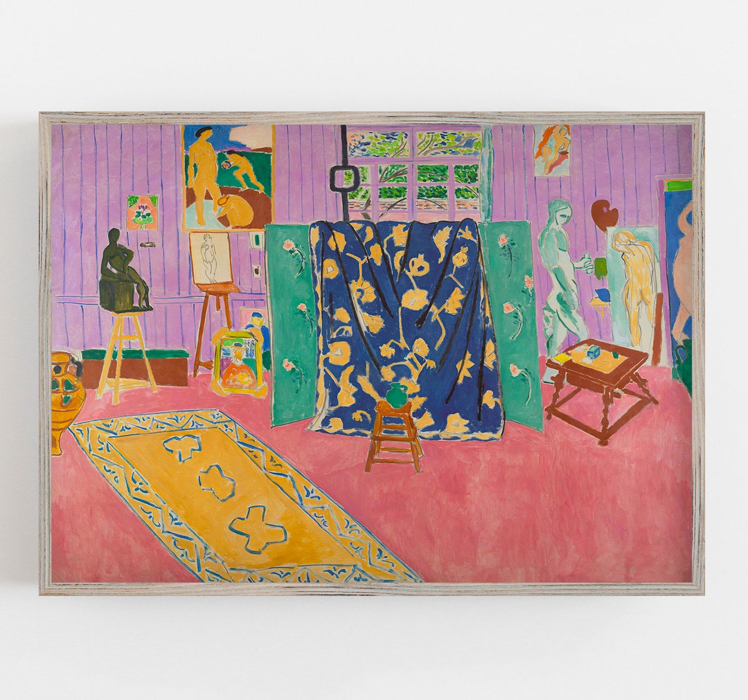 Matisse Print | Pink Studio | Vintage Wall Art | Colorful Wall Art ...