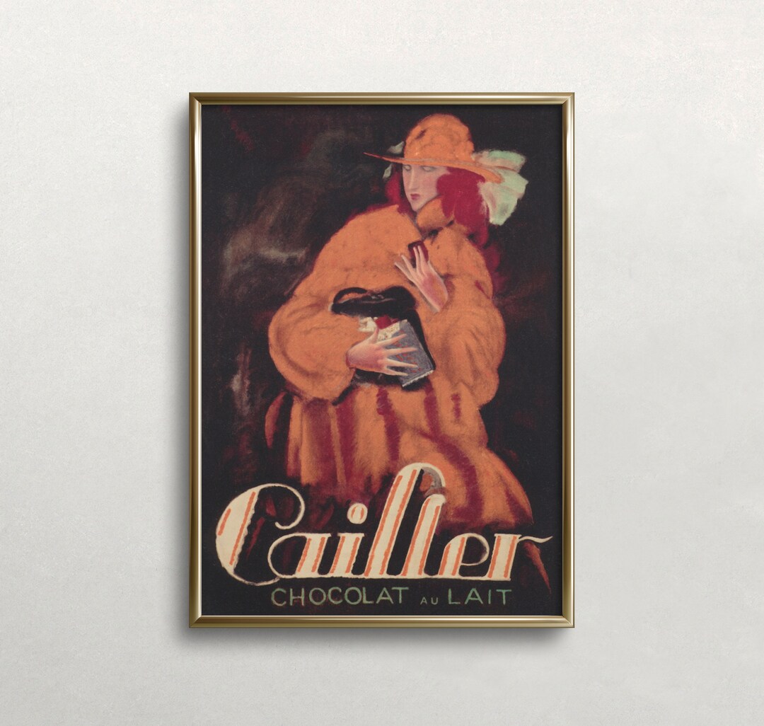 Woman Portrait, Chocolate Candy Art, Vintage Wall Art, Dark Moody ...