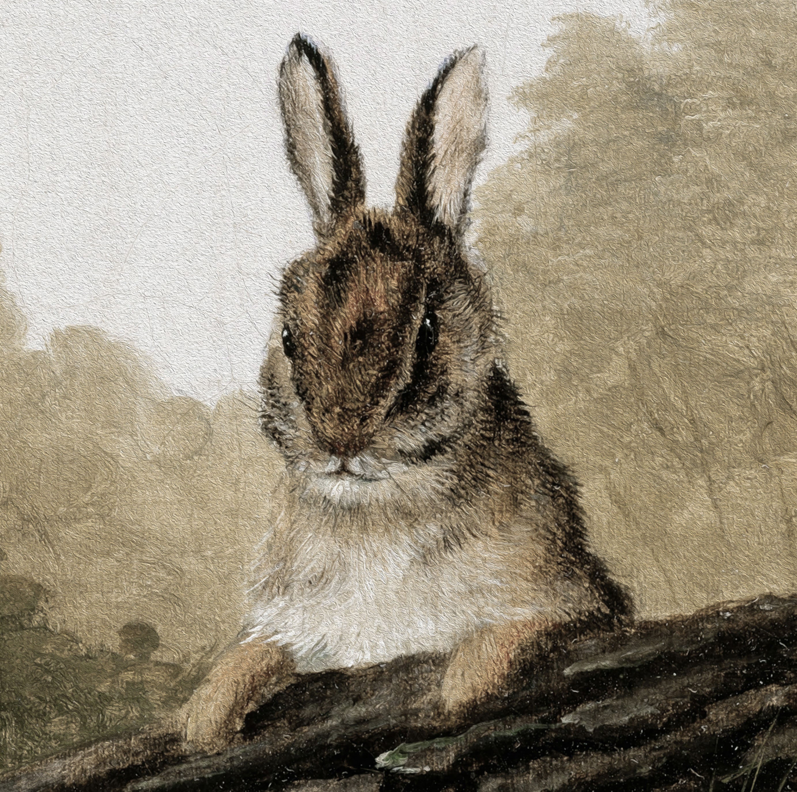 Rabbits Wall Art Vintage Wall Art Bunny Rabbit Print | Etsy