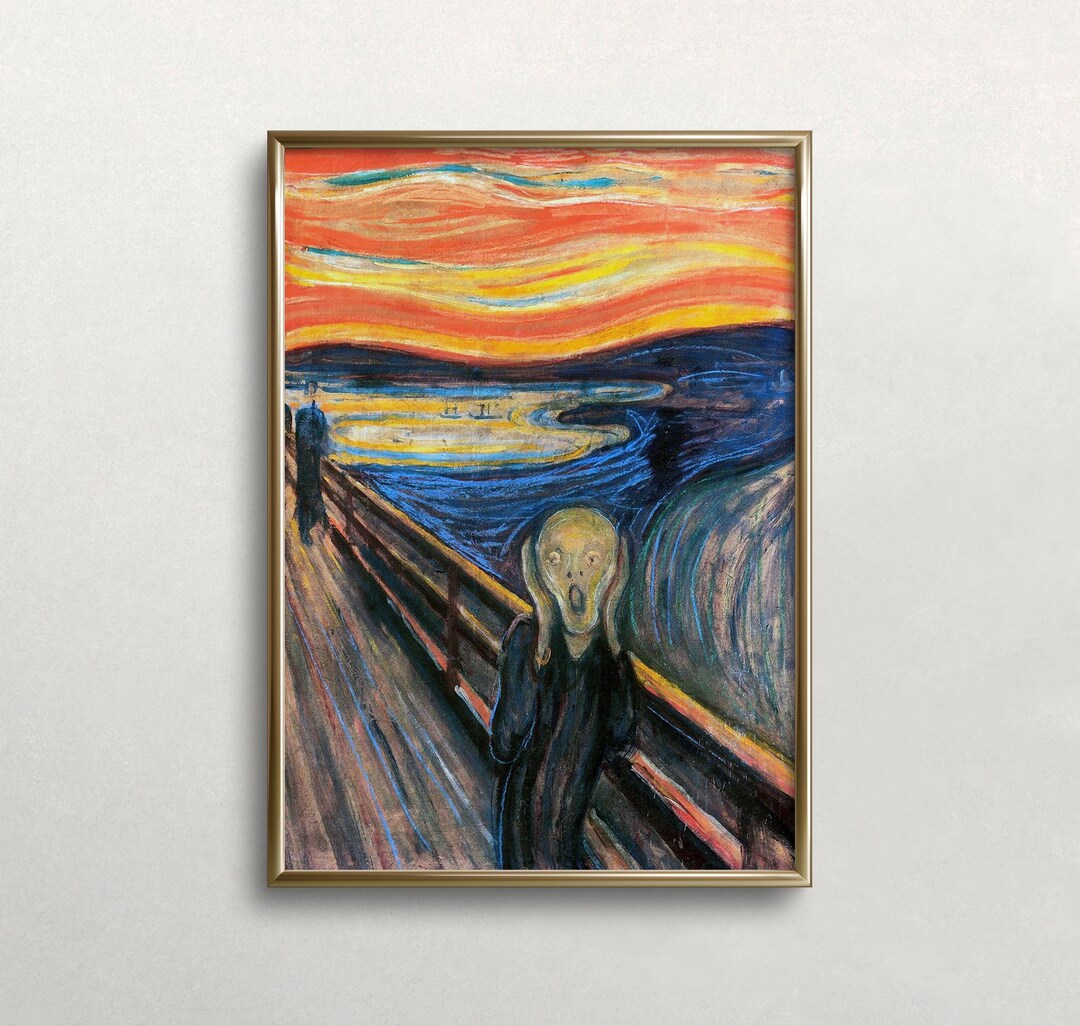The Scream Art, Vintage Wall Art, Dark Moody Art, Dark Academia Decor ...