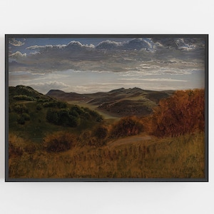 Moody Landscape Painting | Vintage Wall Art | Moody Country Landscape ...