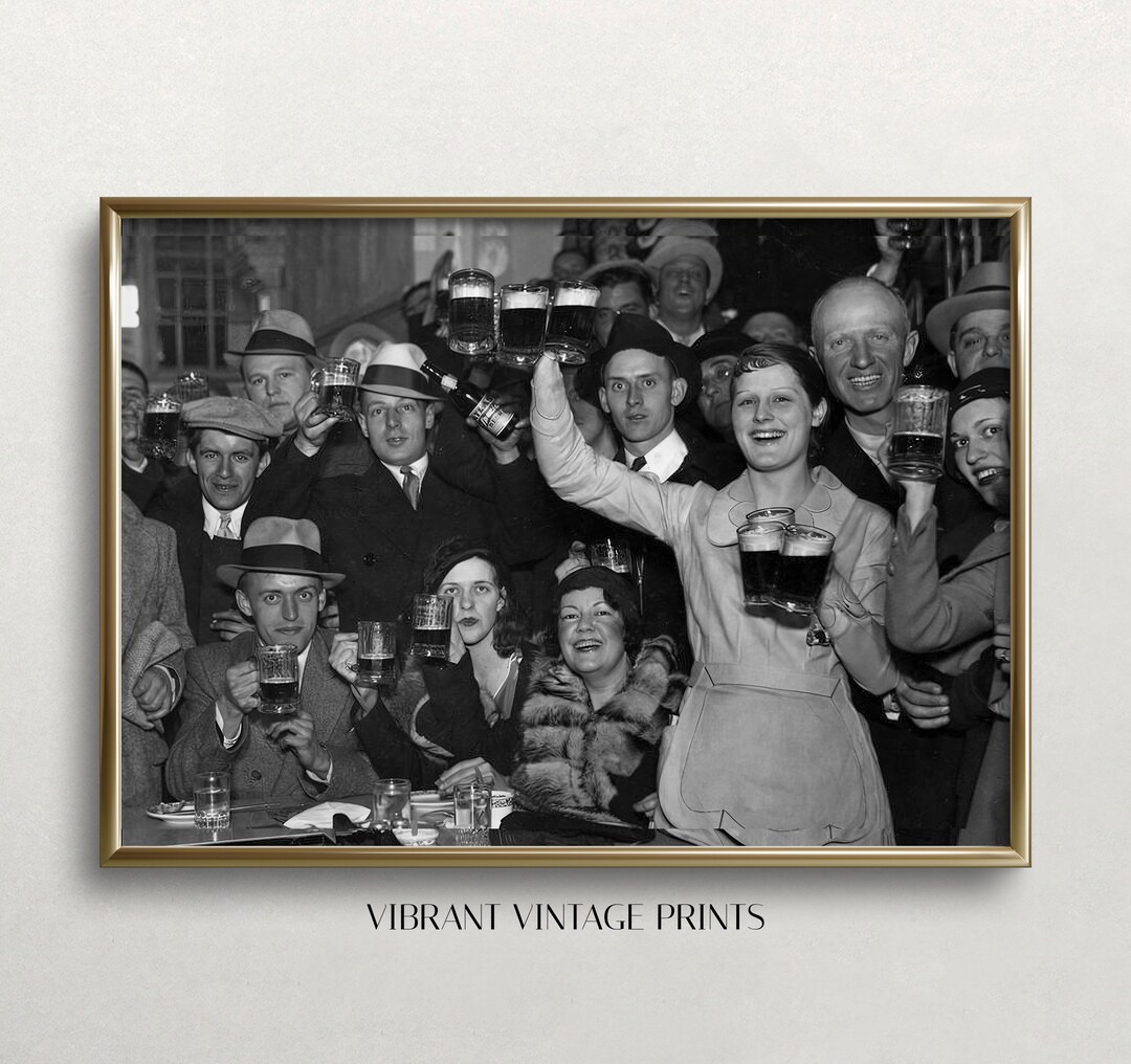 Prohibition Wall Art, End of Prohibition, Black and White Art, Vintage ...