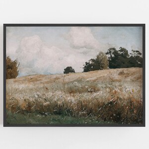 Muted Neutral Landscape Vintage Landscape Art Country Landscape Print ...