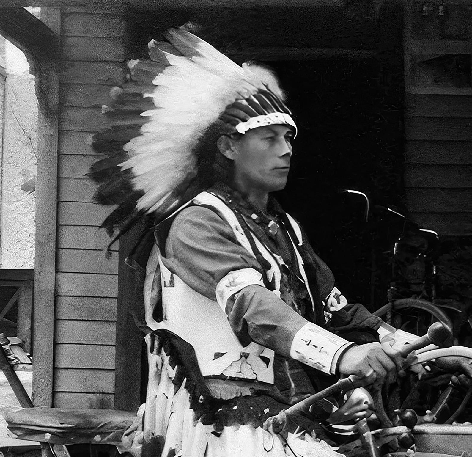 Vintage Native American on Indian Motorcycle Photo (digital Download ...