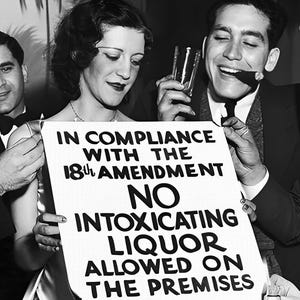 Prohibition Era Print: No Liquor Sign, Speakeasy Bar Decor (digital ...