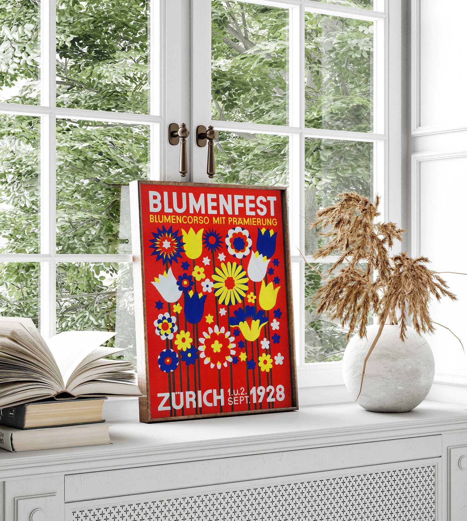 Flower Festival Print Switzerland Travel Poster Bloomfest - Etsy