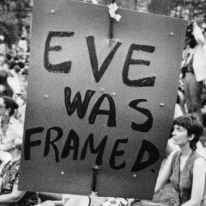 Feminist Protest Art Print: Eve Was Framed, Vintage Black and White ...