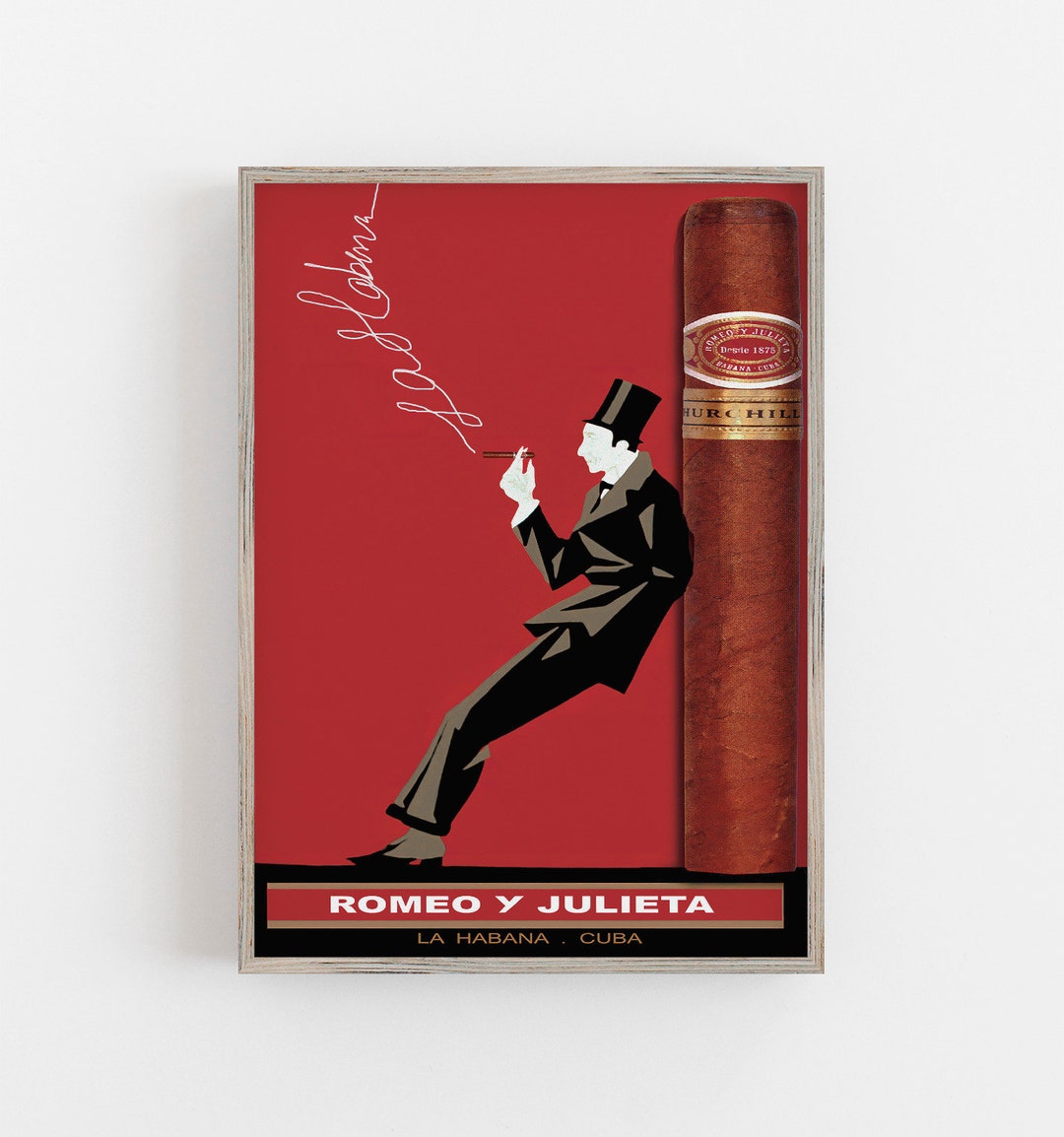 Cigar Wall Art Vintage Wall Art Bar Wall Decor Boho Print - Etsy