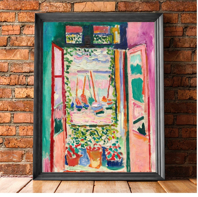 Matisse Print Open Window Vintage Wall Art Colorful Wall - Etsy