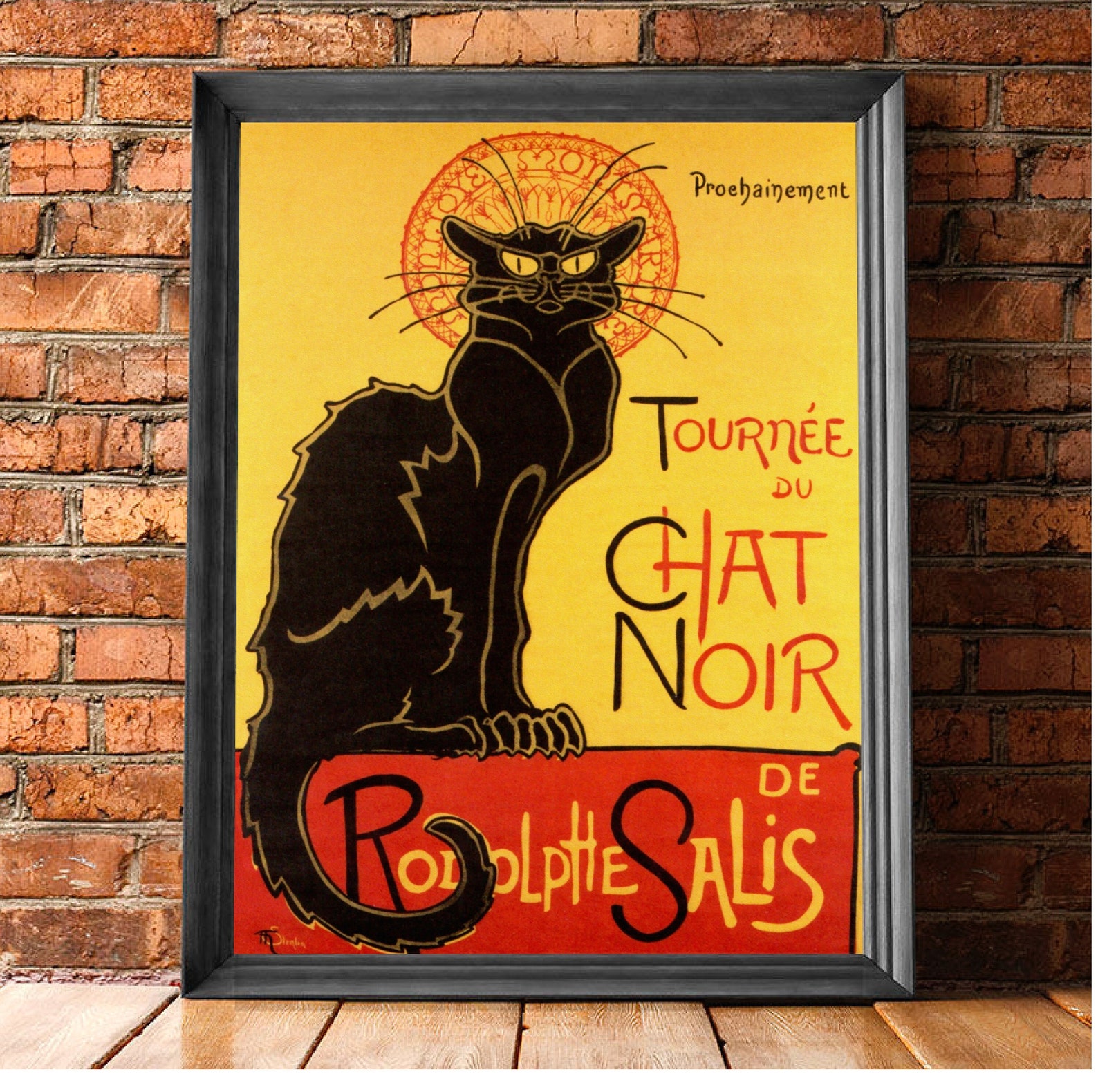 Black Cat Wall Art Chat Noir Print Vintage Poster Art - Etsy