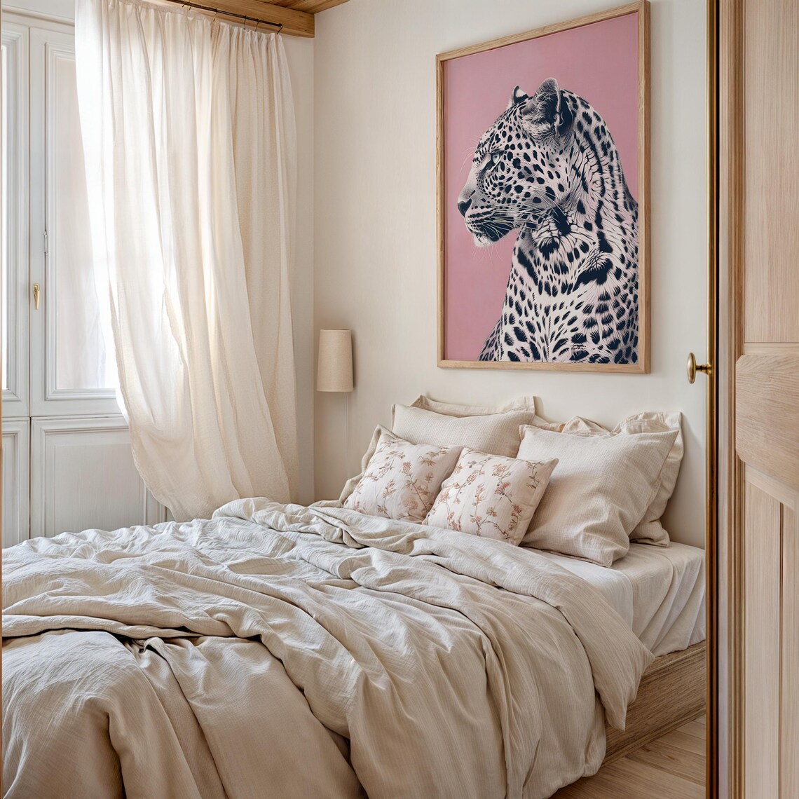 Pink Leopard Art Print: Safari Animal Wall Decor (digital Download) - Etsy
