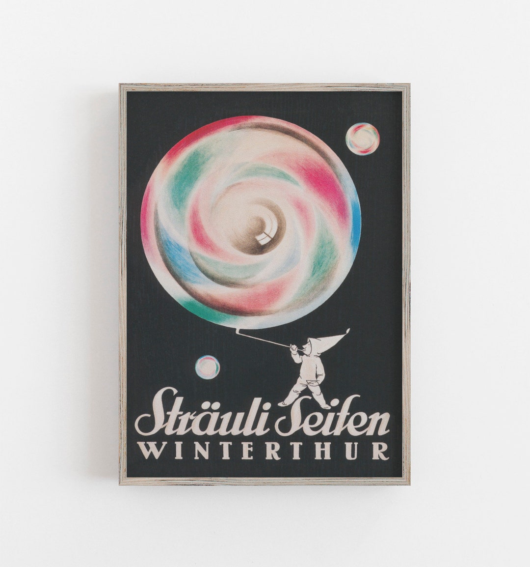 Elf Blowing Bubbles Whimsical Wall Art Vintage Wall Art - Etsy