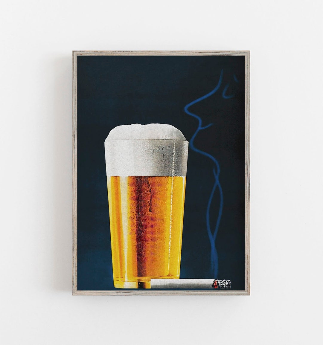 Vintage Beer Art Print: Retro Bar Cart Decor (digital Download) - Etsy