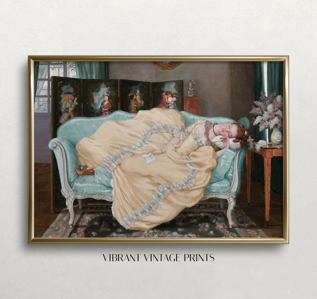 Decadent in Pastel | Woman Portrait | Vintage Wall Art | Soft Pastel ...
