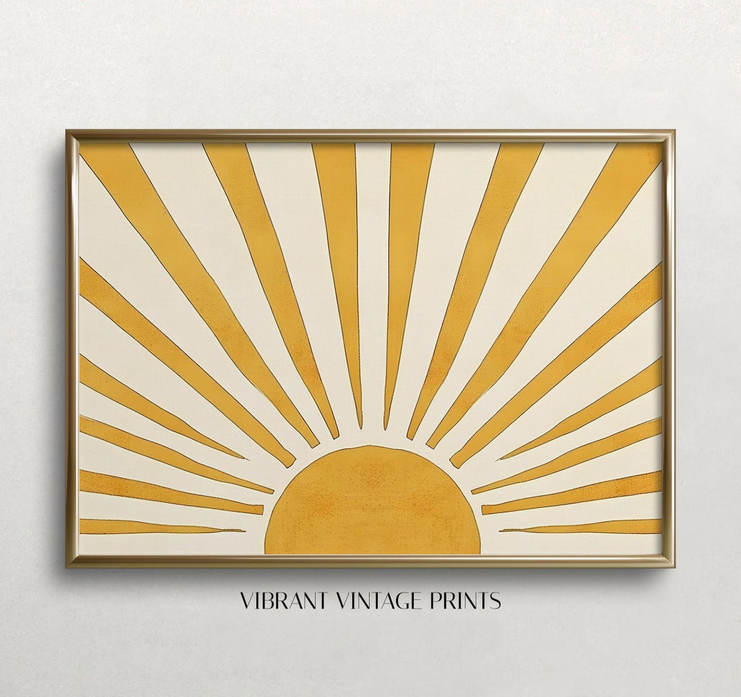 Sun Rays Art | Sun Wall Art | Sunbeams Art | Sunrise Art |celestial ...