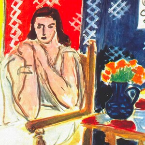 Matisse Print Tabac Royal Vintage Wall Art Woman Portrait Colorful Wall ...