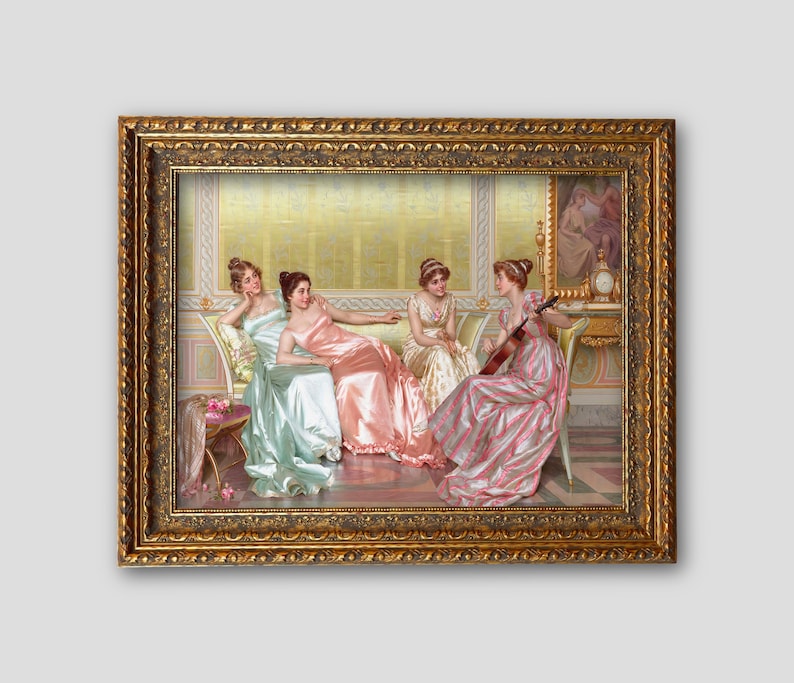 Vintage Women Print Victorian Women Antique Painting - Etsy