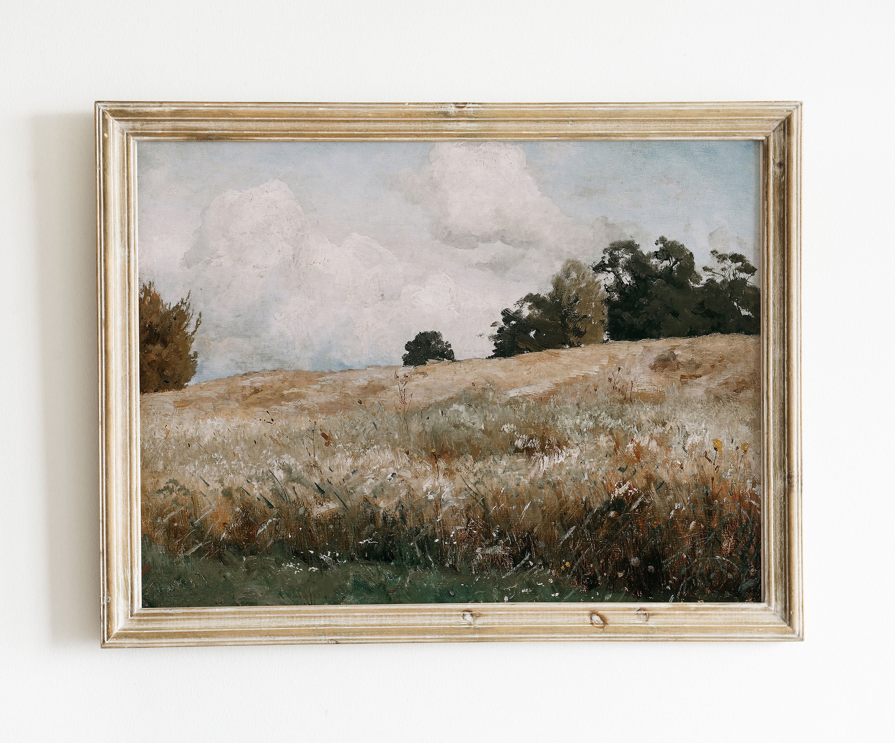 Muted Neutral Landscape Vintage Landscape Art Country - Etsy