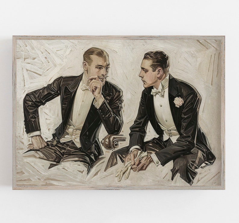 Dapper Men Vintage Wall Art Man Cave Decor Bar Wall Decor - Etsy