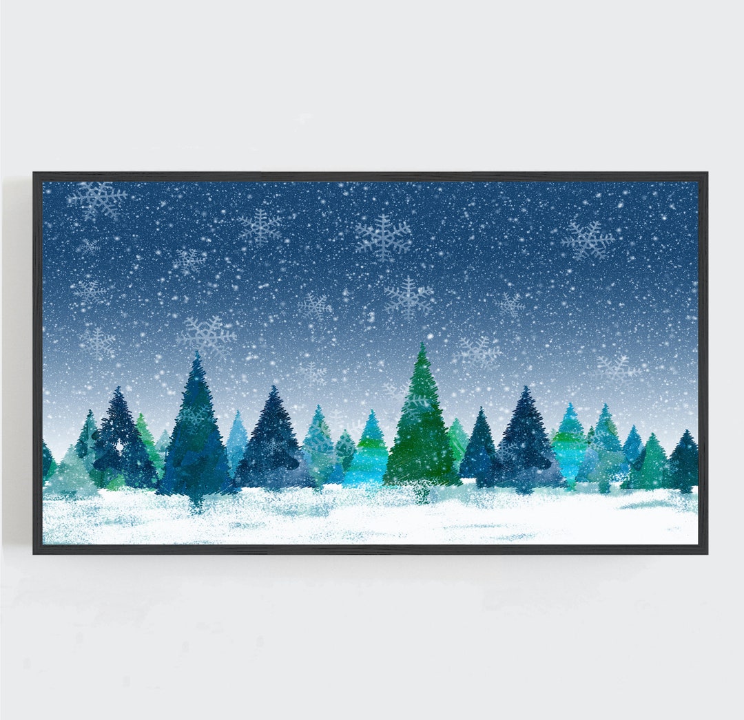 Christmas Frame TV Art, Christmas Trees Wall Art, Samsung Frame TV Art ...