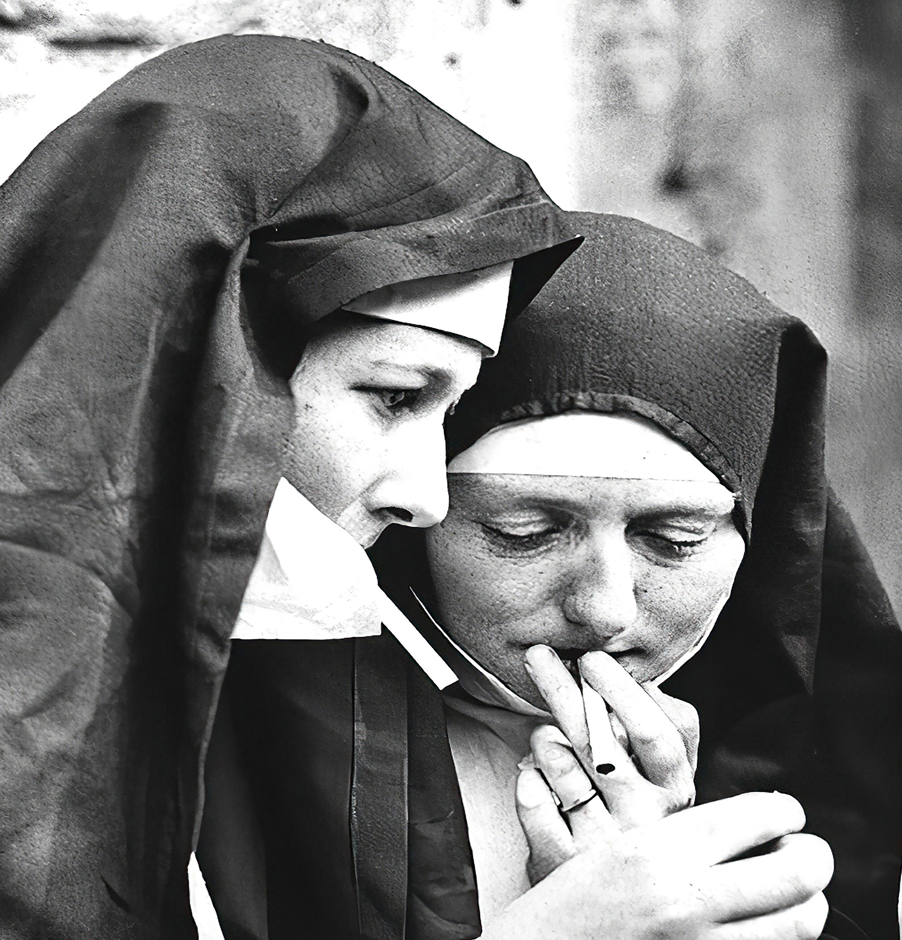 Nuns Smoking Black and White Art Vintage Wall Art Funny - Etsy