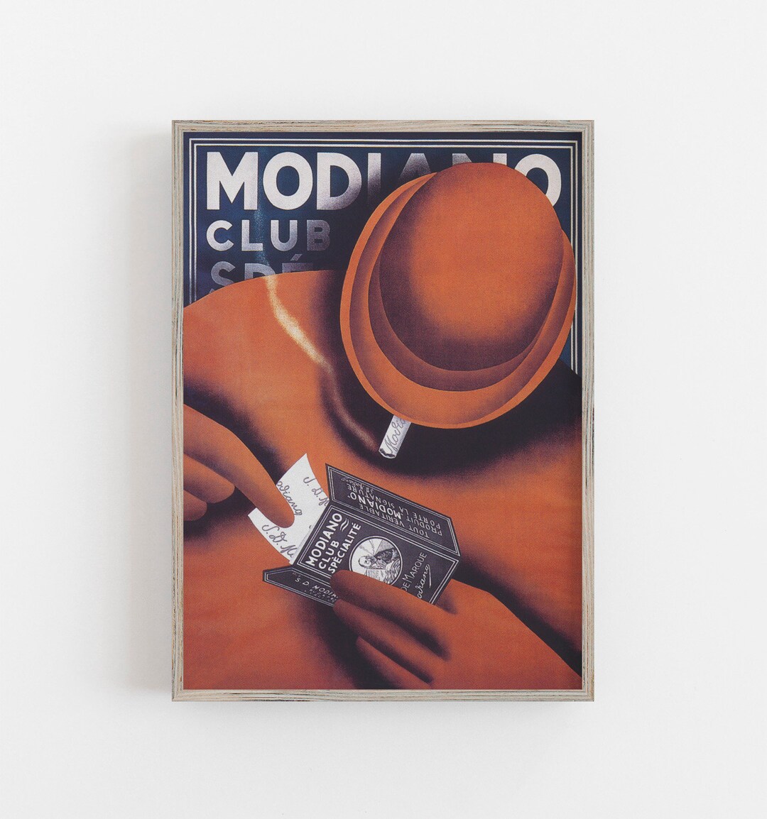 Modiano Wall Art, Vintage Wall Art, Art Deco Decor, Dark Moody Art, Men ...