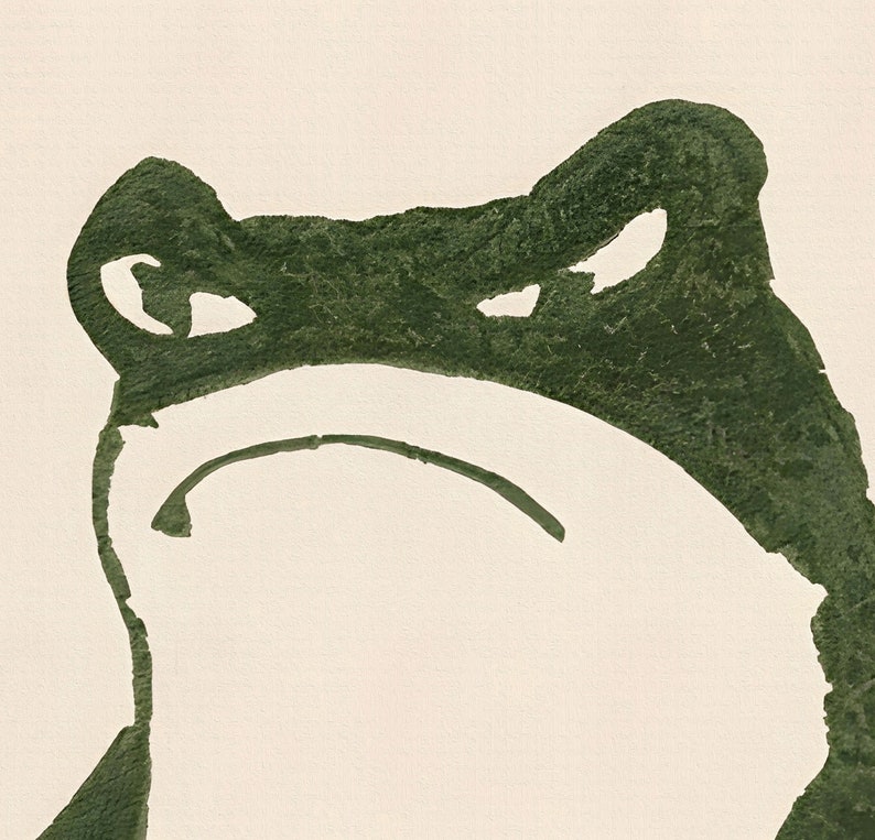 Grumpy Frog Matcha Tea Art: Vintage Japanese Print (digital Download ...