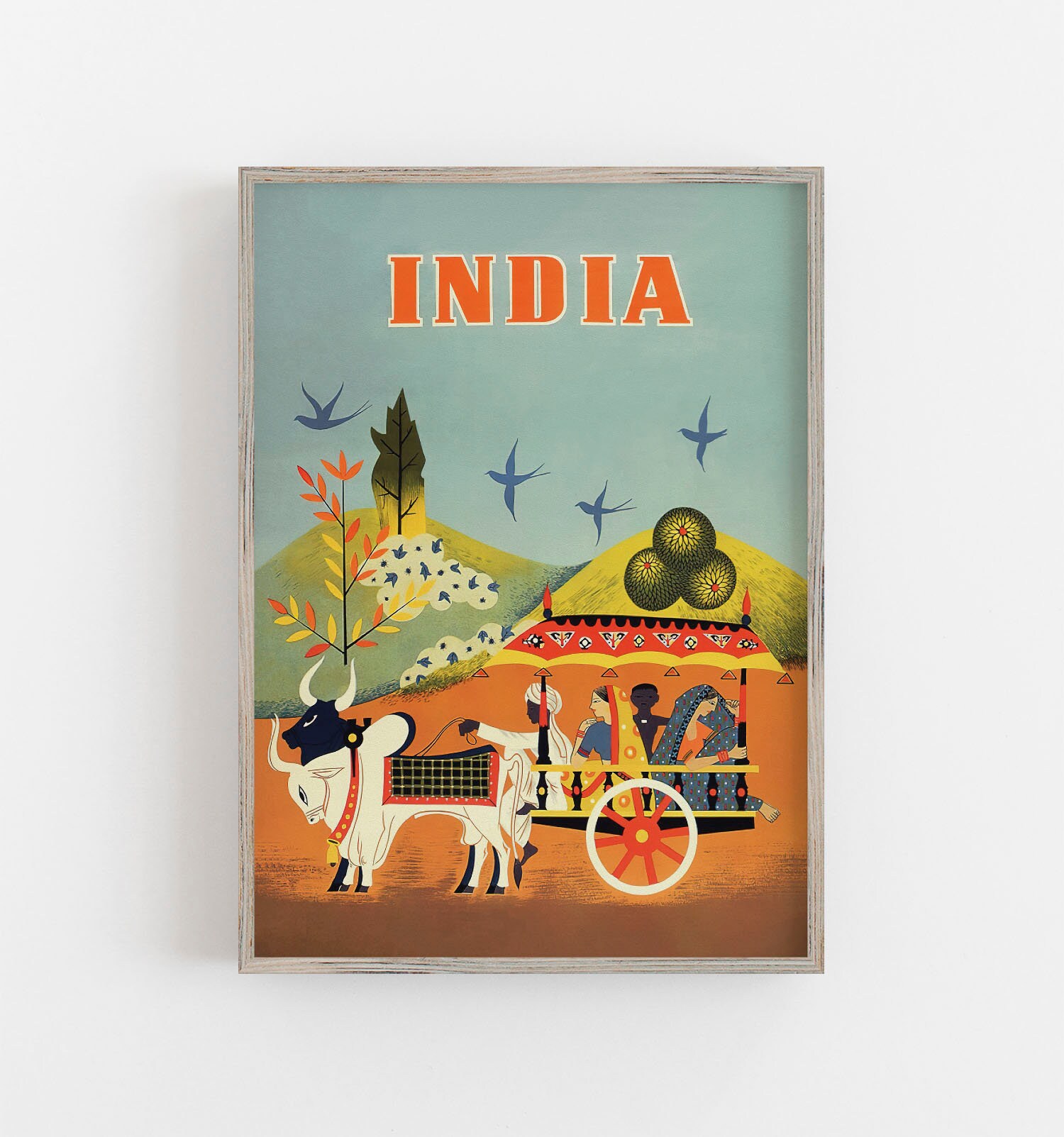 India Wall Art Vintage Poster Art India Travel Poster India | Etsy