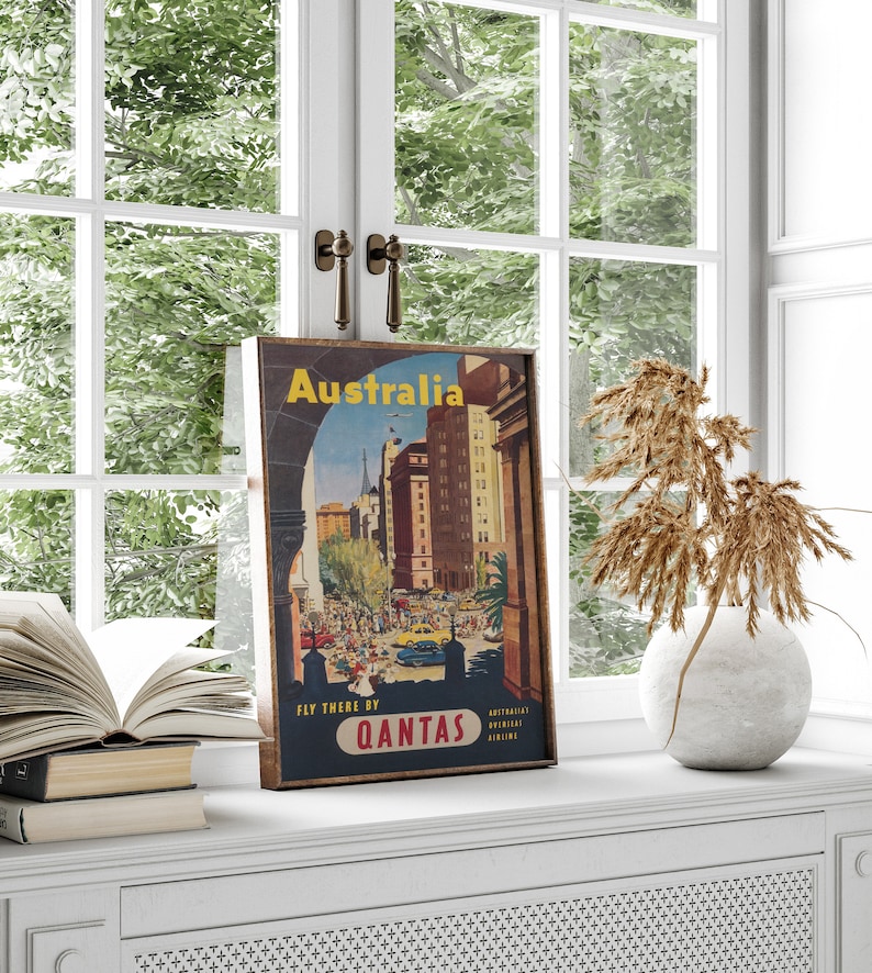 Sydney Australia Vintage Travel Poster: Retro Wall Art (digital ...