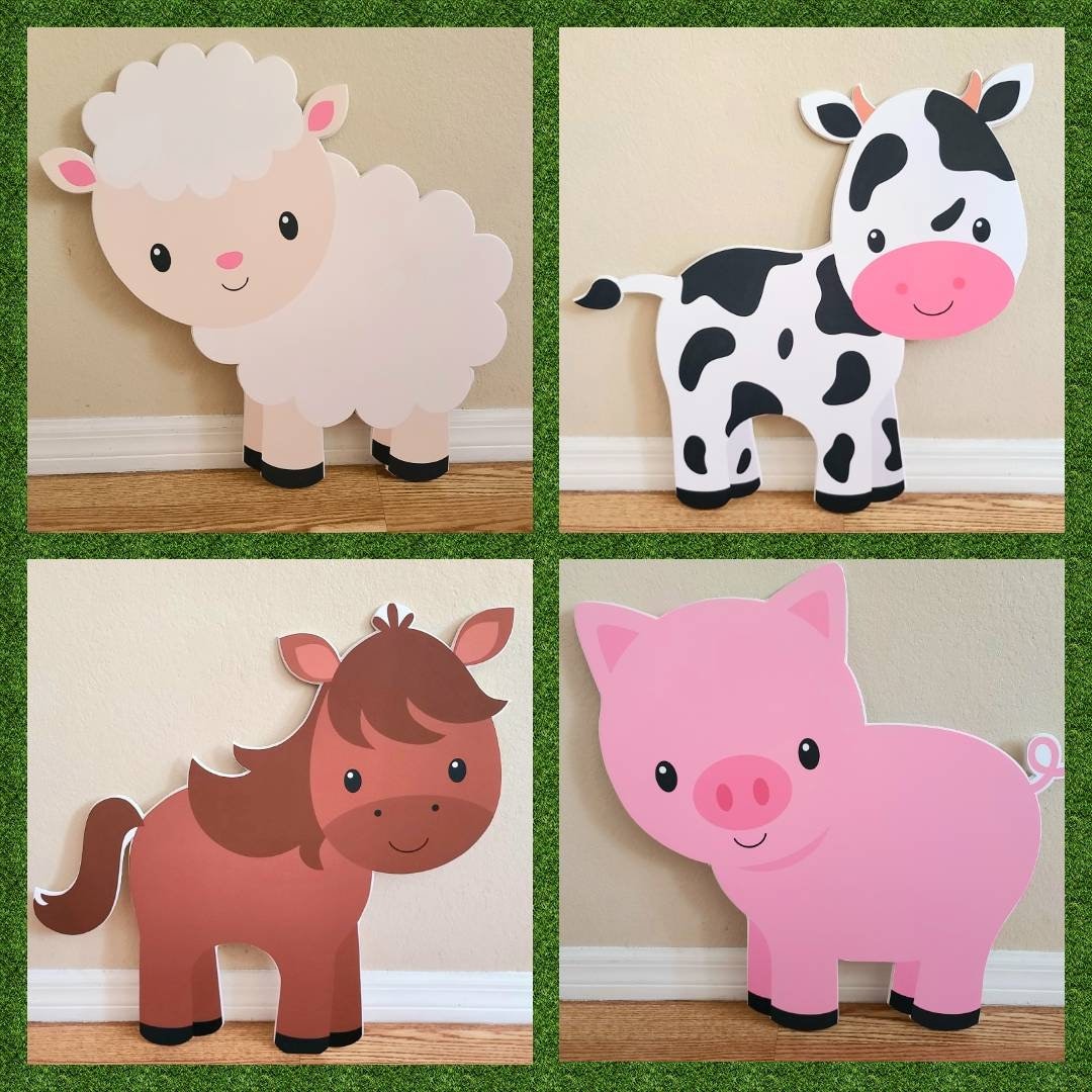 Farm Animals Standees /farm Animals Props /barn Props /barn Cutouts ...