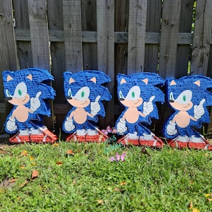 Sonic Piñata- Piñata- Gamer Party- Gamer- Gamer Props Theme-video Games ...