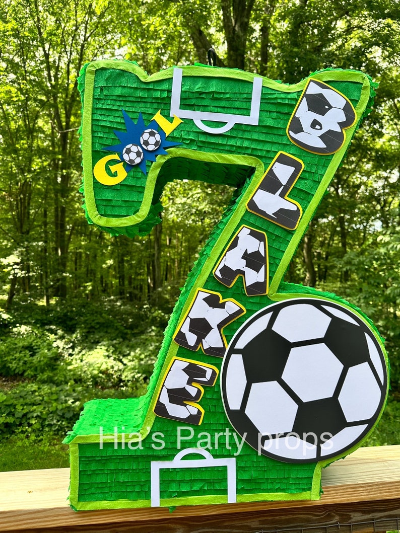 Soccer Number Piñata- Sport Piñata/ Soccer Piñata- Soccer Decorations ...
