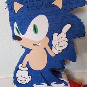 Sonic Piñata- Piñata- Gamer Party- Gamer- Gamer Props Theme-video Games ...