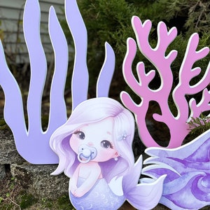 Mermaid Tails Standees/ Mermaid Decorations/mermaid Signs/ Mermaid ...