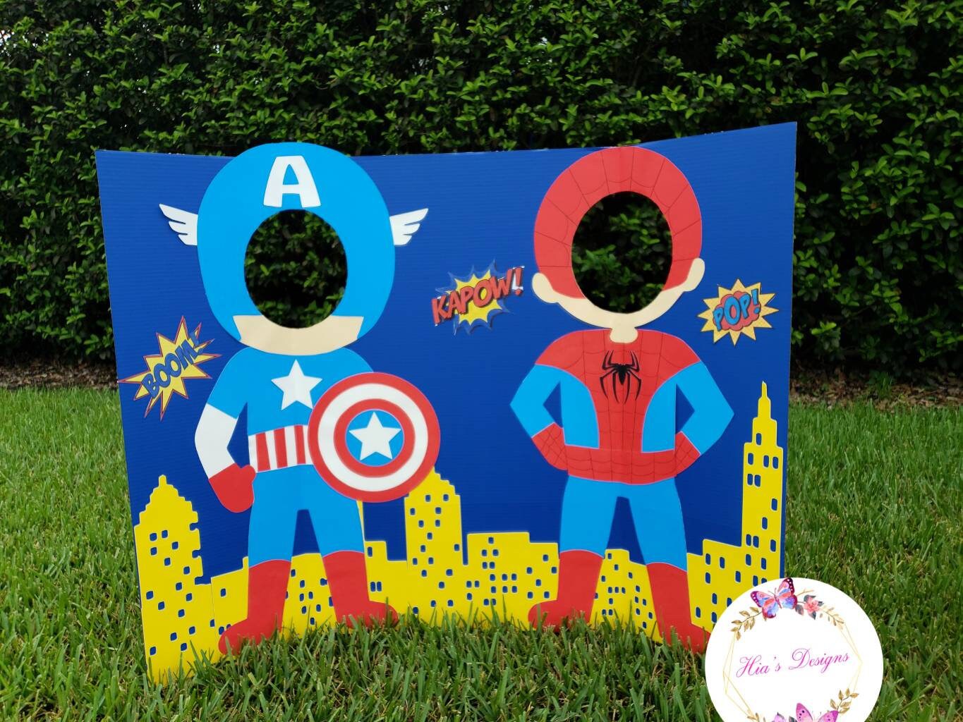 Superheroes photo booth wonder woman props captain america | Etsy