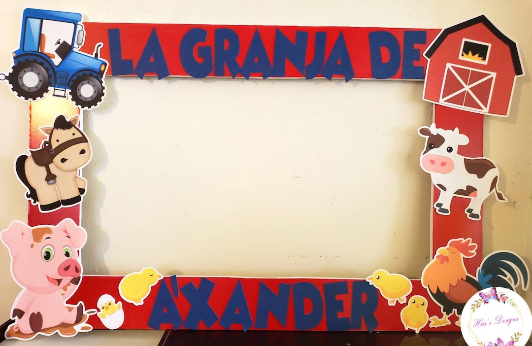 The Farm Selfie Frame - the Farm Photo Prop Frame - the Farm Party ...