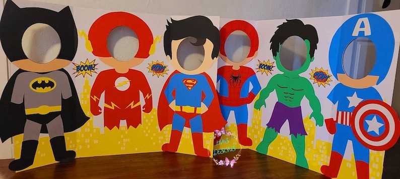 Superheroes Photobooth /superhero Photobooth Props Superheros Party ...