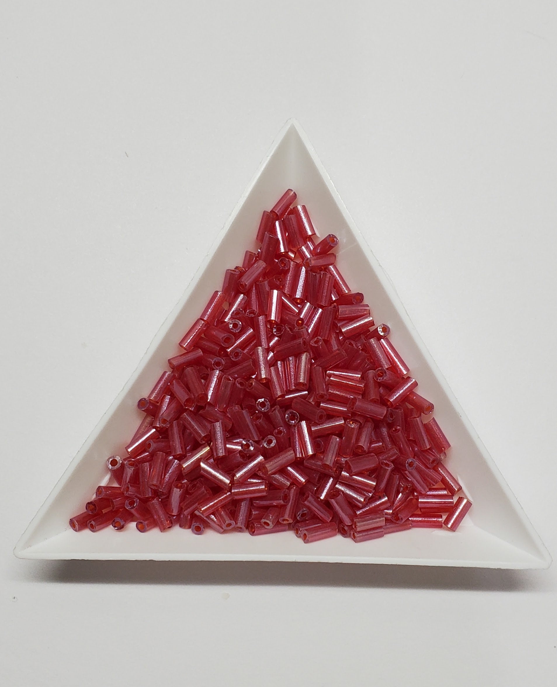 Matsuno Bugle Beads 3mm, Red Luster - Etsy