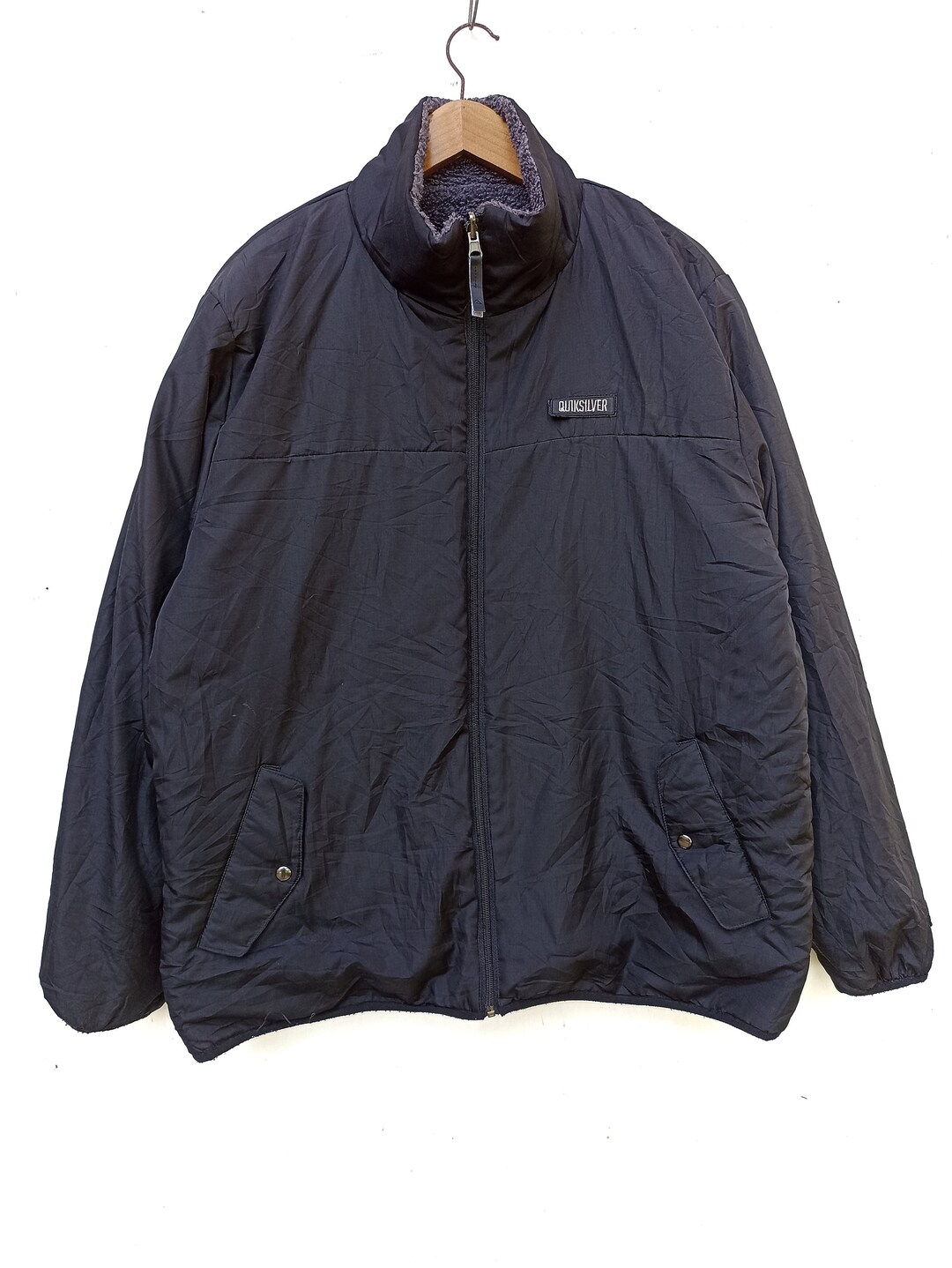 Vintage Quiksilver Jacket Riversible Sweater Quicksilver Bombers XL ...