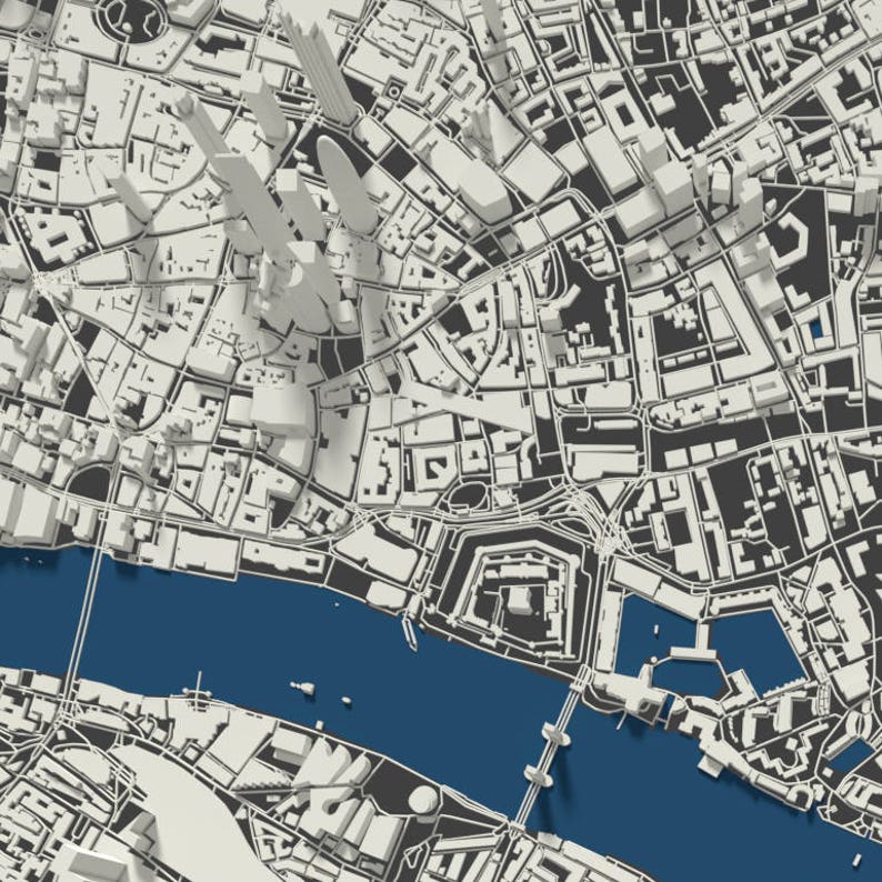 City Layout of London London Art London Printable London | Etsy