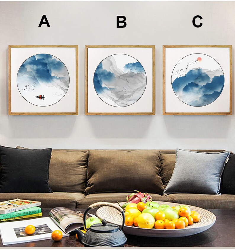 3 sets traditional Chinese Landscape painting ink painting | Etsy